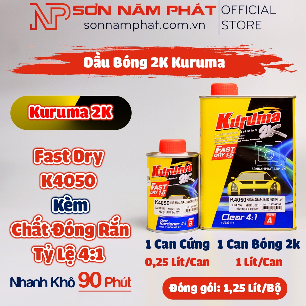 Dầu Bóng Nhanh Khô Kuruma 2K Fast Dry K4050 Bộ 1,25 Lít | Shopee Việt Nam