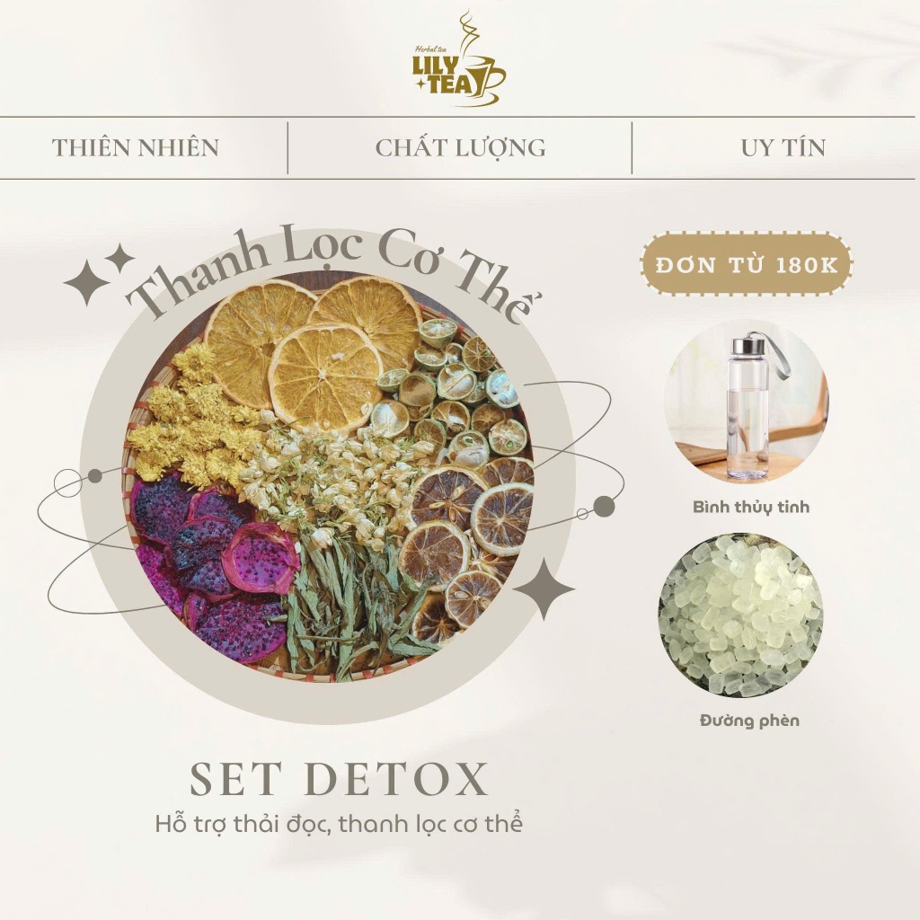 Trà Hoa Quả Thảo Mộc LiLy Tea D01 Set Detox Hỗ Trợ Thải Độc, Thanh Lọc Cơ Thể Từ Bên Trong, Đẹp ...