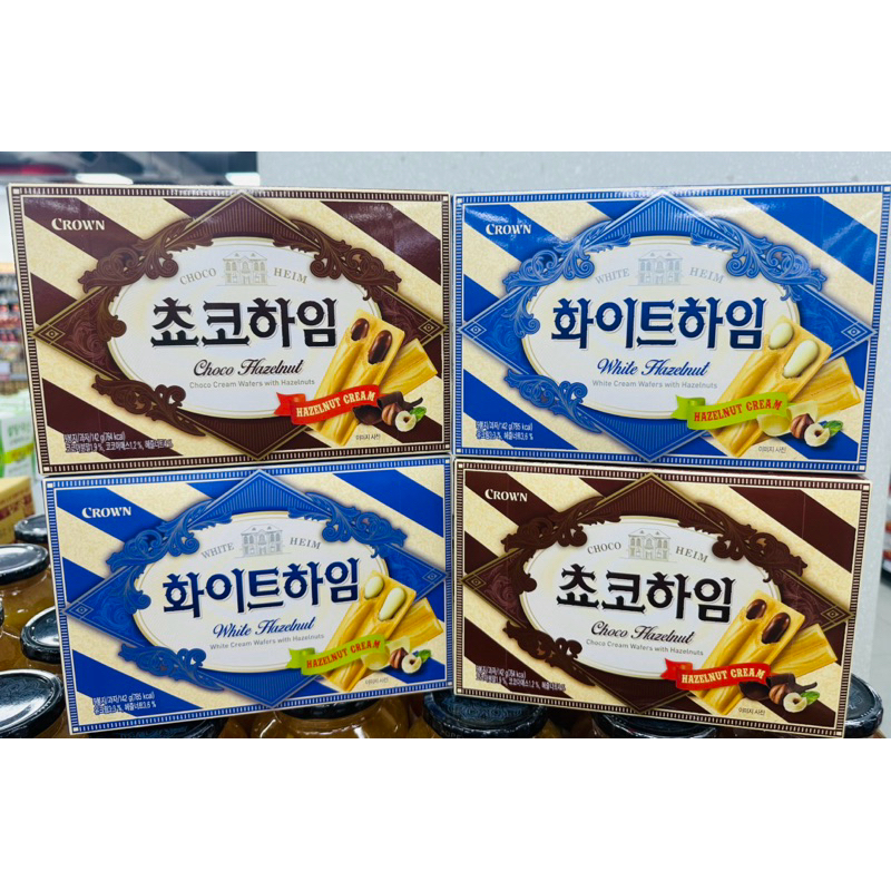 Bánh Que Hàn Quốc Crown Hazelnut Nhân Socola Và Hạt Phỉ, Nhân Kem Và ...