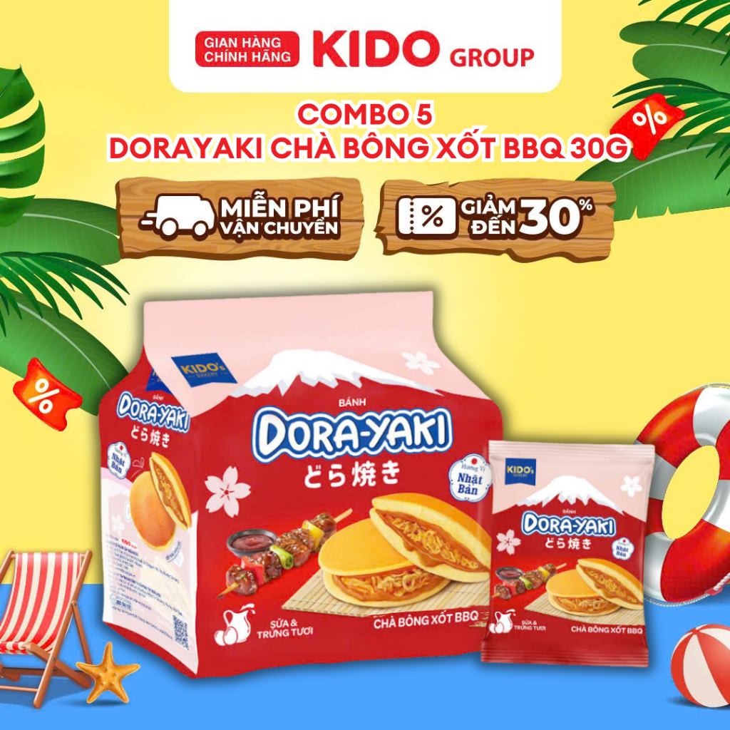 Combo 5 Bánh Dorayaki Chà Bông Xốt BBQ 30g | Shopee Việt Nam