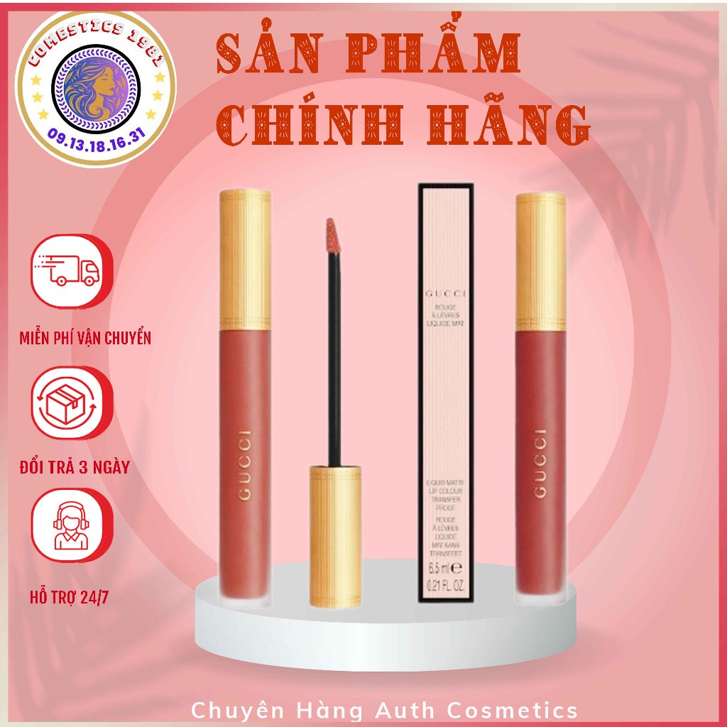 Tặng Hộp Quà Hãng - Son kem Gucci Rouge Liquid Matte Son Gucci Kem ...
