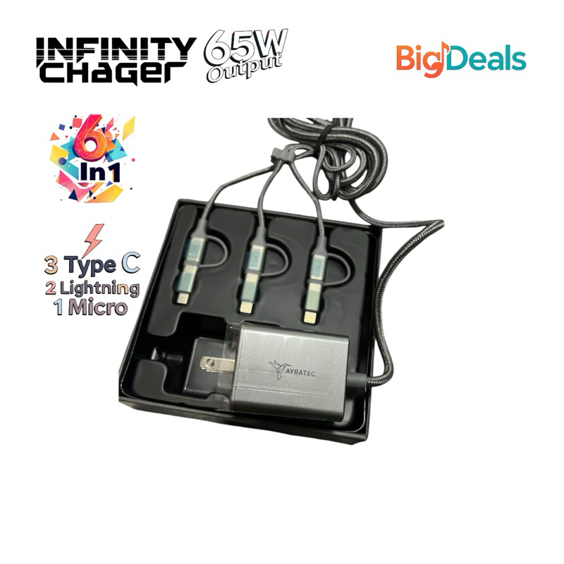 Bộ Sạc Nhanh Đa Năng Infinity Charger 65W GaN - Sạc 3 Thiết Bị, Hỗ Trợ ...