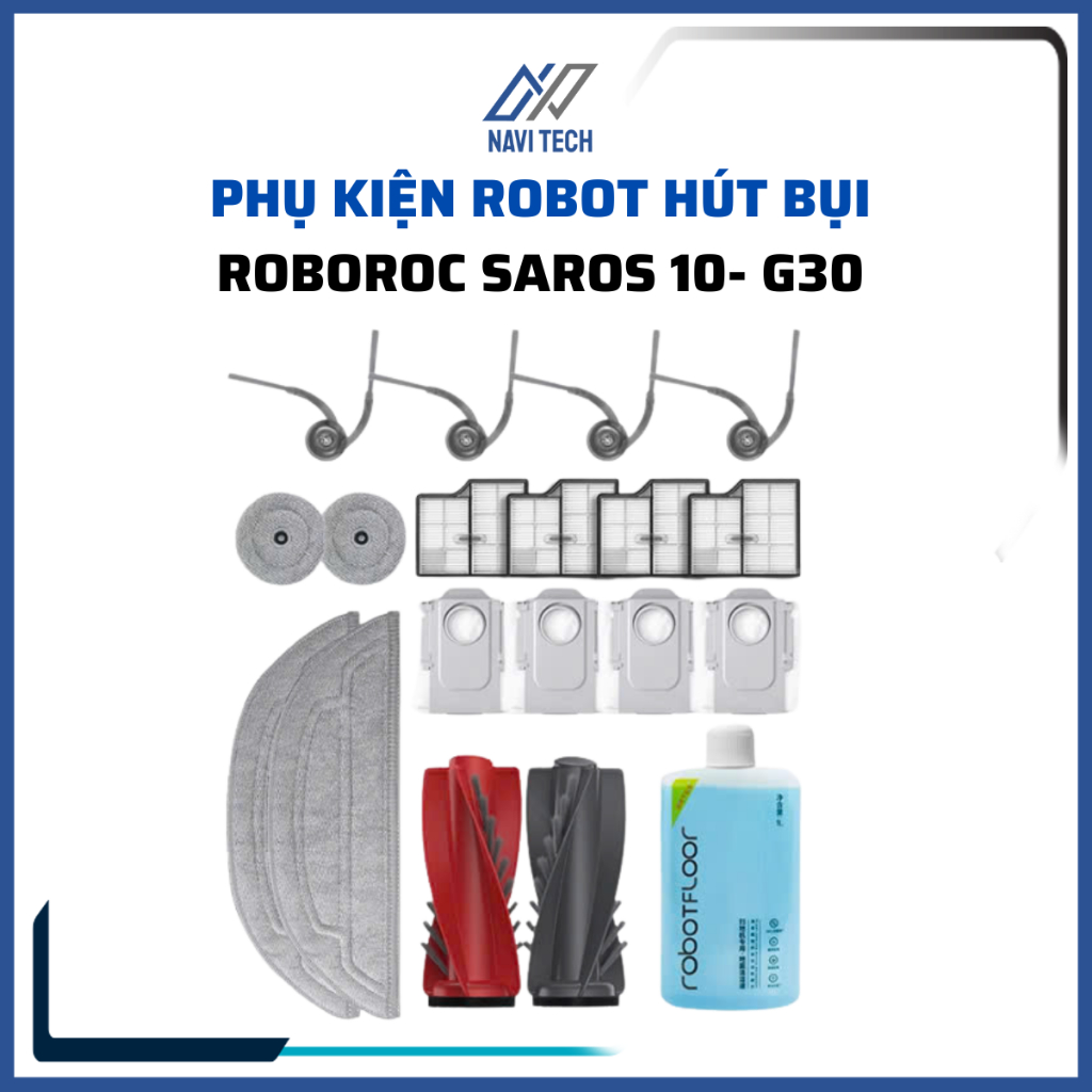 Phụ kiện robot Roboroc Saros 10, G30, S9 maxv ultra khăn lau, khăn lau ...
