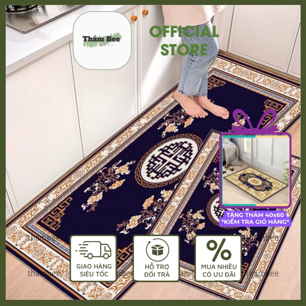 Bộ 2 Thảm Nhà Bếp Chùi chân Cao cấp Hiện Đại - Thảm Bee | Shopee Việt Nam