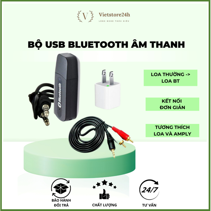 Bộ USB tạo bluetooth âm thanh BT- 163 4 trong 1 cho dàn amly ra loa (usb bluetooth âm thanh+cốc ...