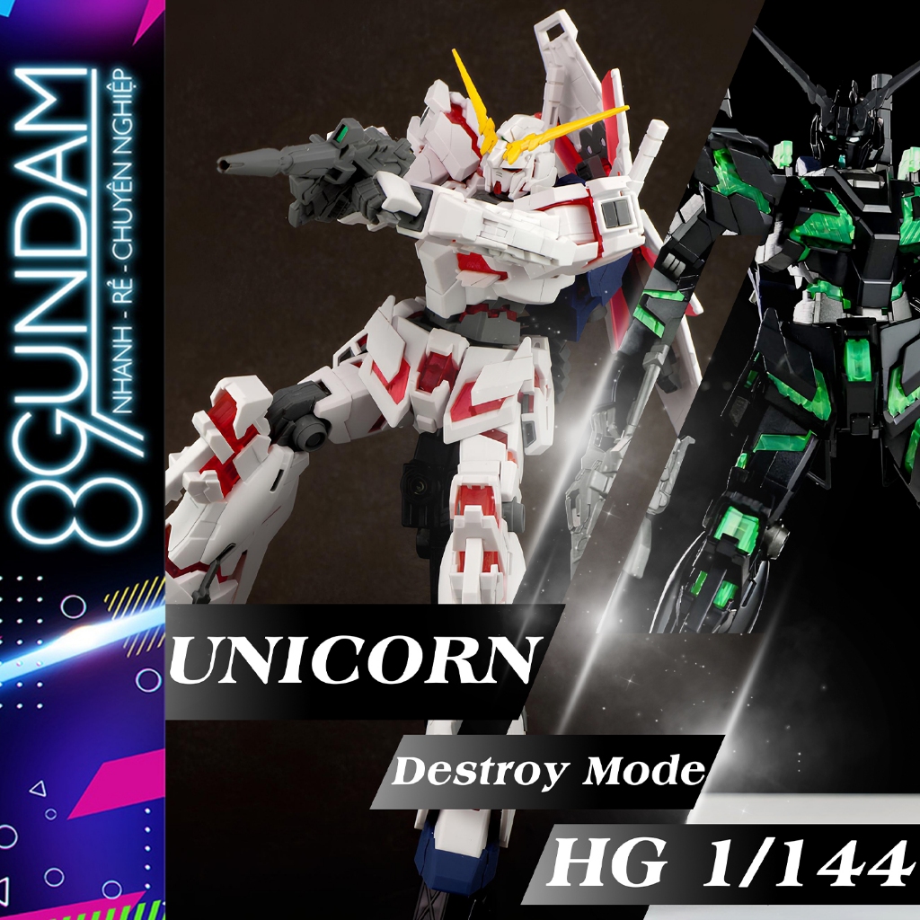 Mô Hình Lắp Ráp HG UC 100 Unicorn Fighter / Unicorn Neon Color [Destroy ...