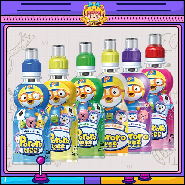 Nước trái cây Pororo Hàn Quốc với 6 vị: CHUỐI, DÂU, SỮA, TÁO, TRÁI CÂY, VIỆT QUẤT 235ml | Shopee ...