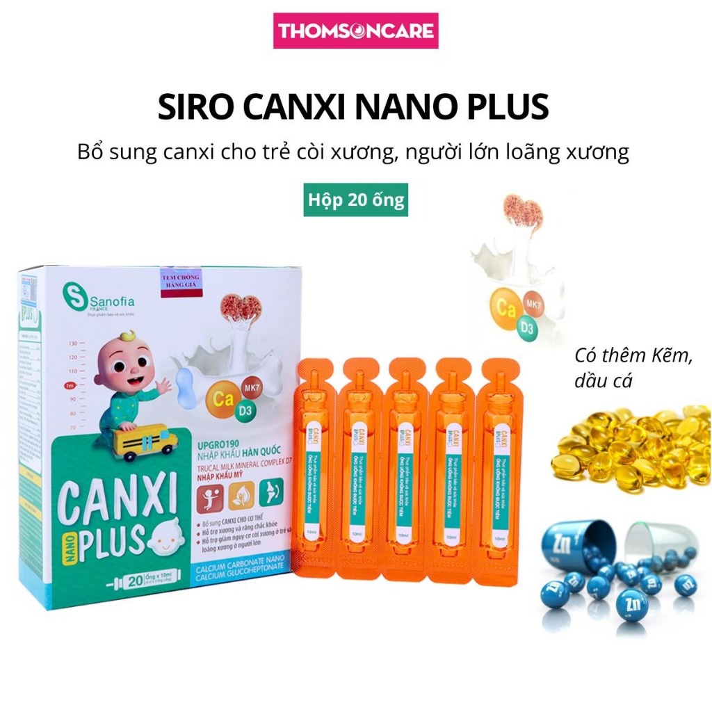 Canxi cho bé - Canxi Nano Plus Sano, giúp xương răng chắc khỏe, giảm ...