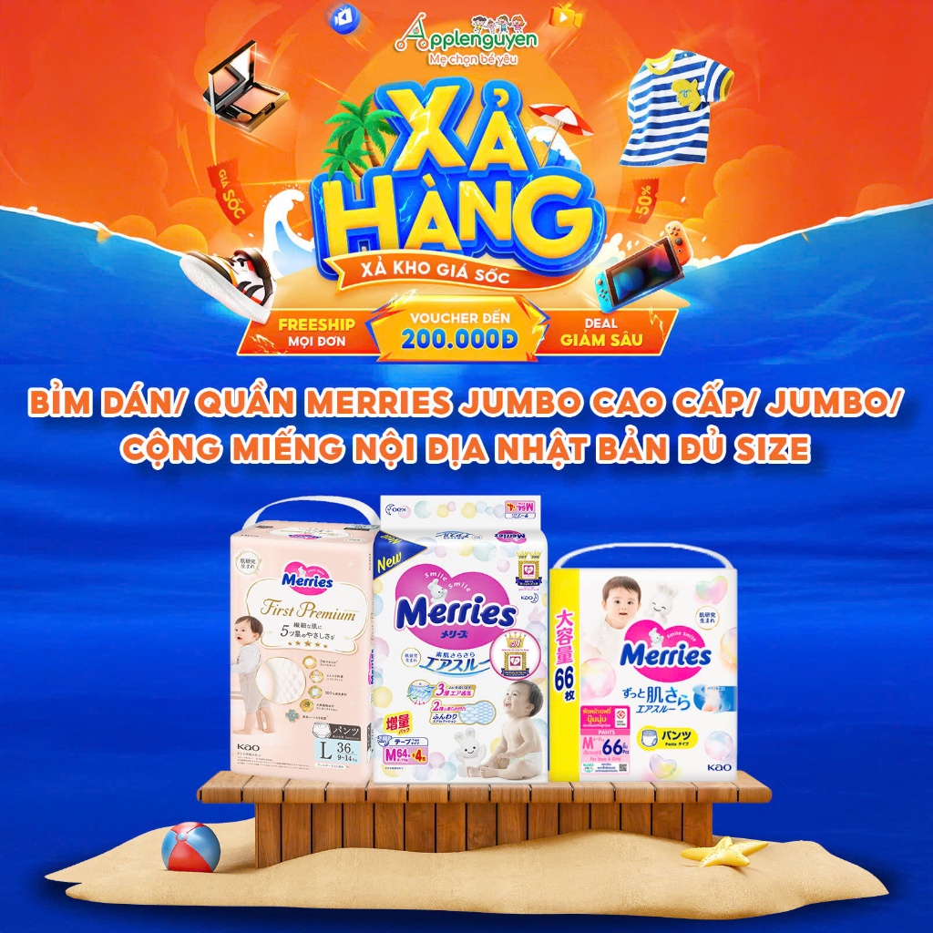 (Xả Hàng) Bỉm Merries Jumbo/Cao Cấp/Cộng Miếng Nội Địa Nhật - Dán/Quần ...