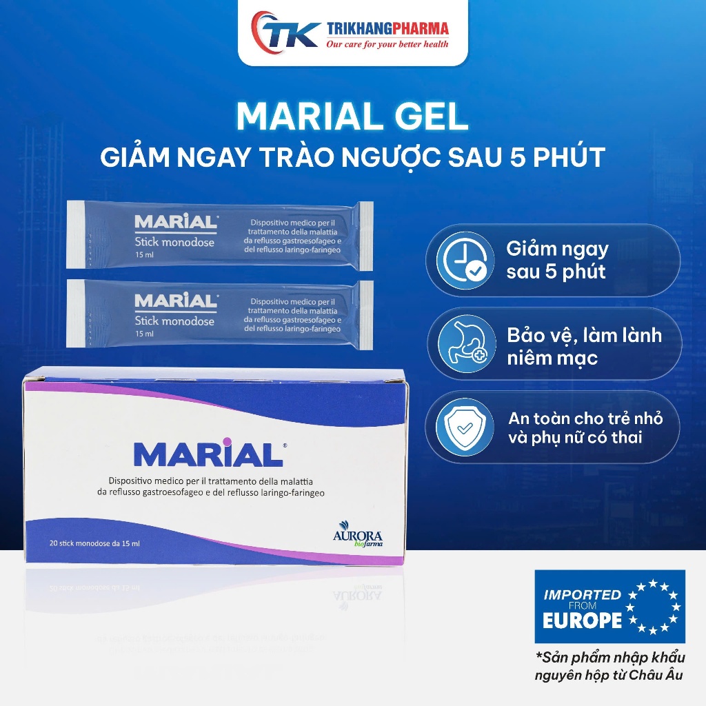 Combo 2 Hộp Marial Gel Giảm Trào Ngược Dạ Dày Bảo Vệ Phục Hồi Niêm Mạc ...