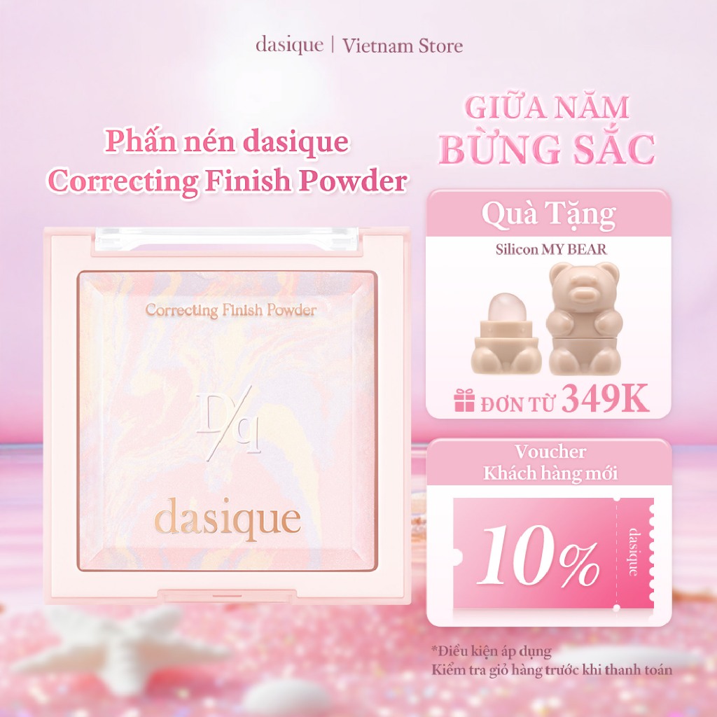 Phấn nén hiệu chỉnh màu da Dasique Correcting Finish Powder #1 Cotton ...