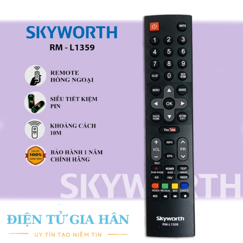Điều Khiển TV SKYWORTH L1359 [CHÍNH HÃNG] Remote Tivi Skyworth Smart TV SKYWORTH | Shopee Việt Nam