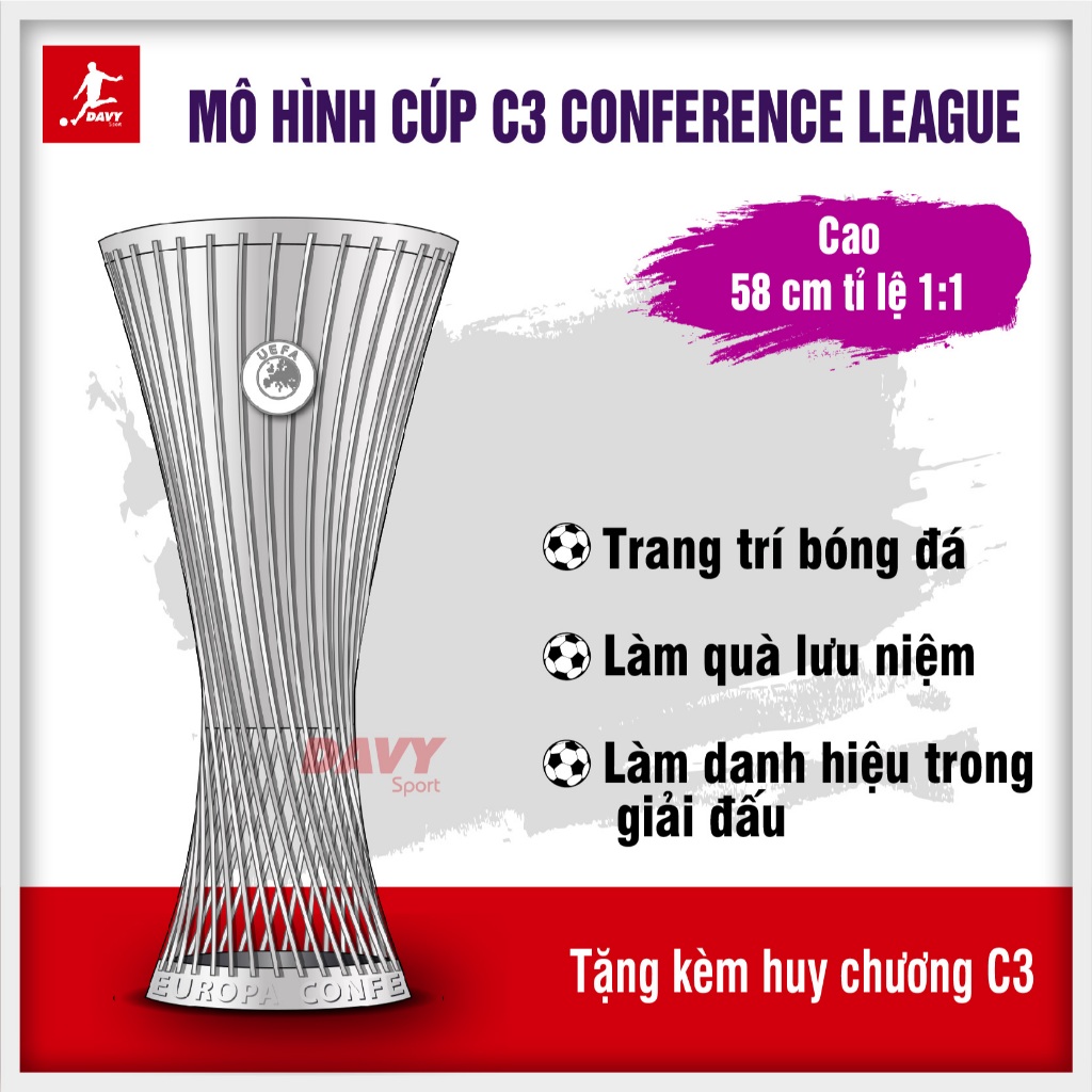Mô hình CÚP C3 EUROPA Conference League nhiều kích thước | Shopee Việt Nam
