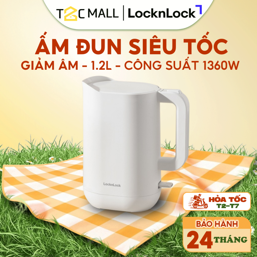 Ấm Đun Siêu Tốc Giảm Âm LocknLock Silent electric kettle 1.2L- Màu ...