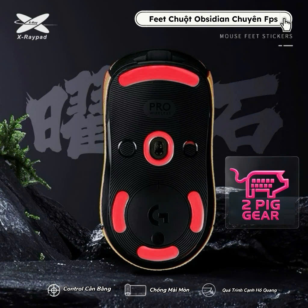 Mouse Feet X-RAYPAD Obsidian Control | Độ Kiểm Soát, Chính Xác Cao ...