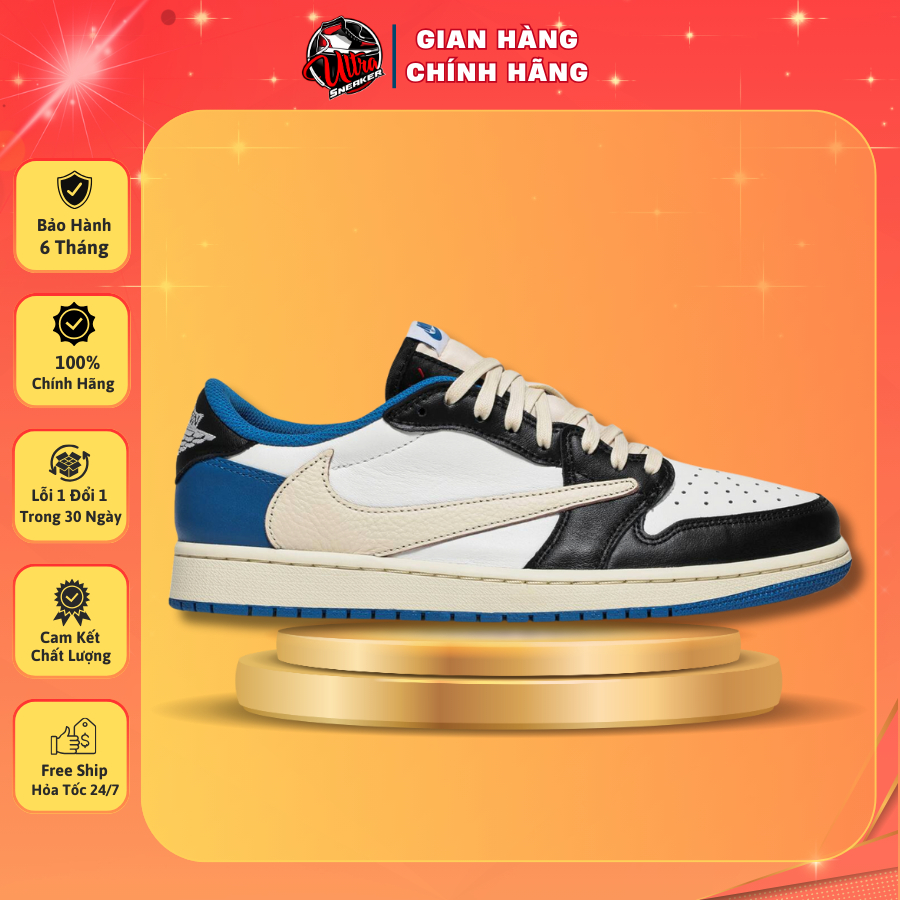 Giày Jordan 1 Low Travis Scott x Fragment, Giày JD1 Travis Scott nam nữ ...