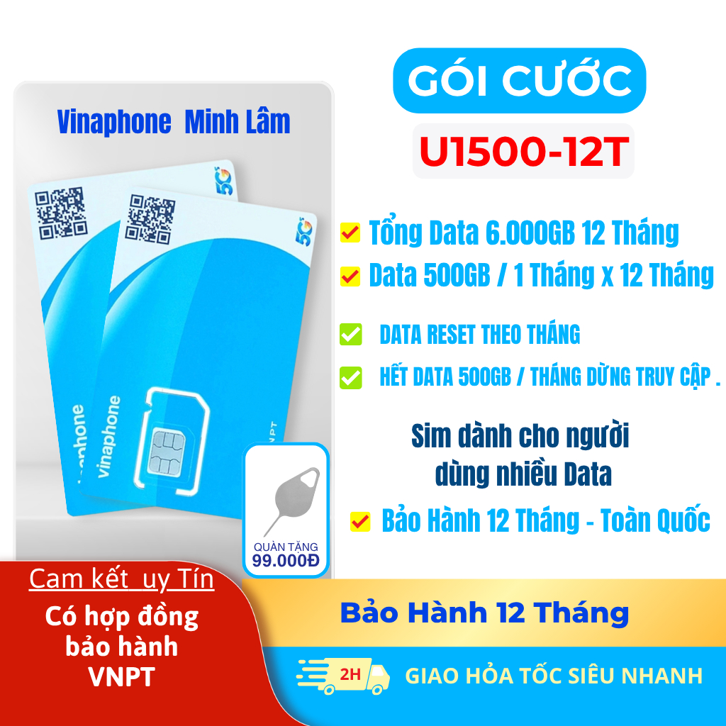 SIM5G U1500 Vinaphone Sử Dụng 12 Tháng, Sim Miễn Phí Data 5G.Bảo Hành 1 ...