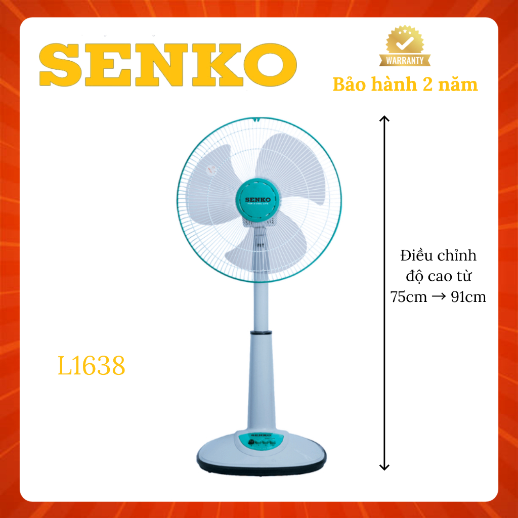 [Hỏa Tốc] Quạt Lửng Ống Nhựa Senko L1638 - Công suất 47W - Điều Chỉnh ...