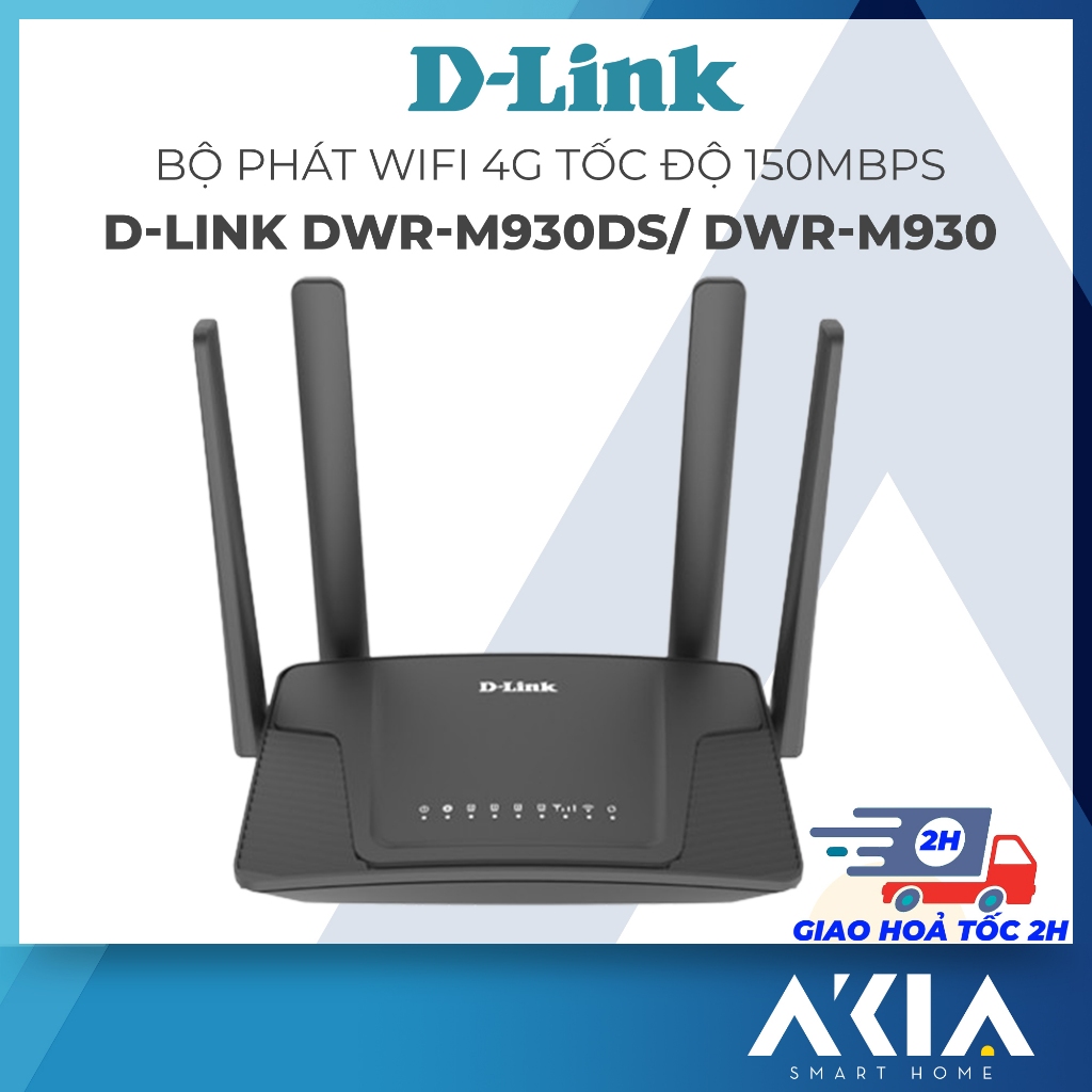 Router wifi 4G LTE D-Link DWR-M930DS/ DWR-M930, tốc độ 150Mbps N300, hỗ ...