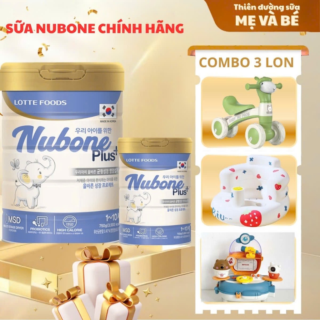 Combo 3 lon Sữa Nubone Plus+, Step 1, Step 2 lon 750gr | Shopee Việt Nam