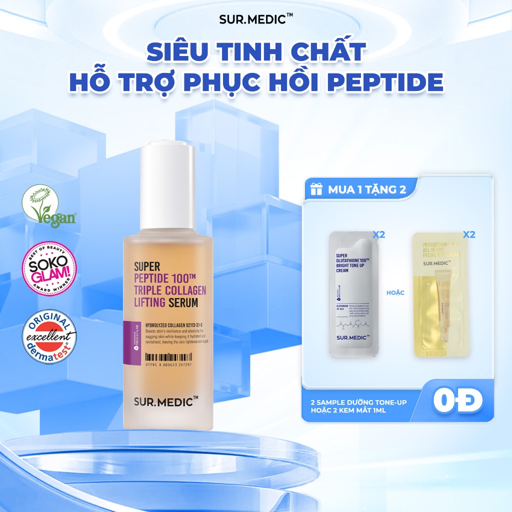 Siêu Tinh Chất Phục Hồi và Trẻ Khoẻ Da SURMEDIC Super Peptide 100 ...
