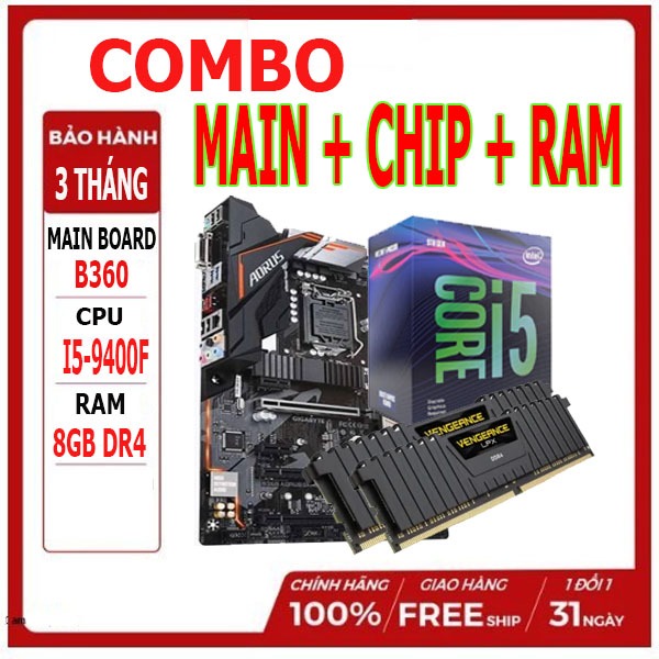 COMBO MAIN B360 I5 9400F RAM 8GB CHƠI GAME LÀM VIỆC | Shopee Việt Nam