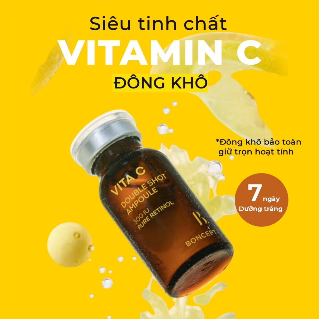 Tinh chất viên nang Vitamin C đông khô – Boncept VitaC Double Shot ...
