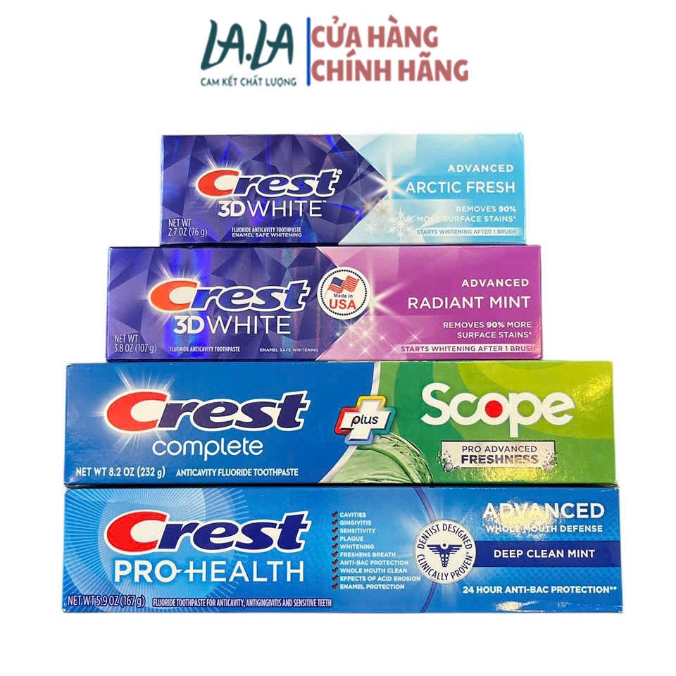 Kem đánh răng Crest 3D 158 White Advanced Triple Whitening tuýp 158g từ ...