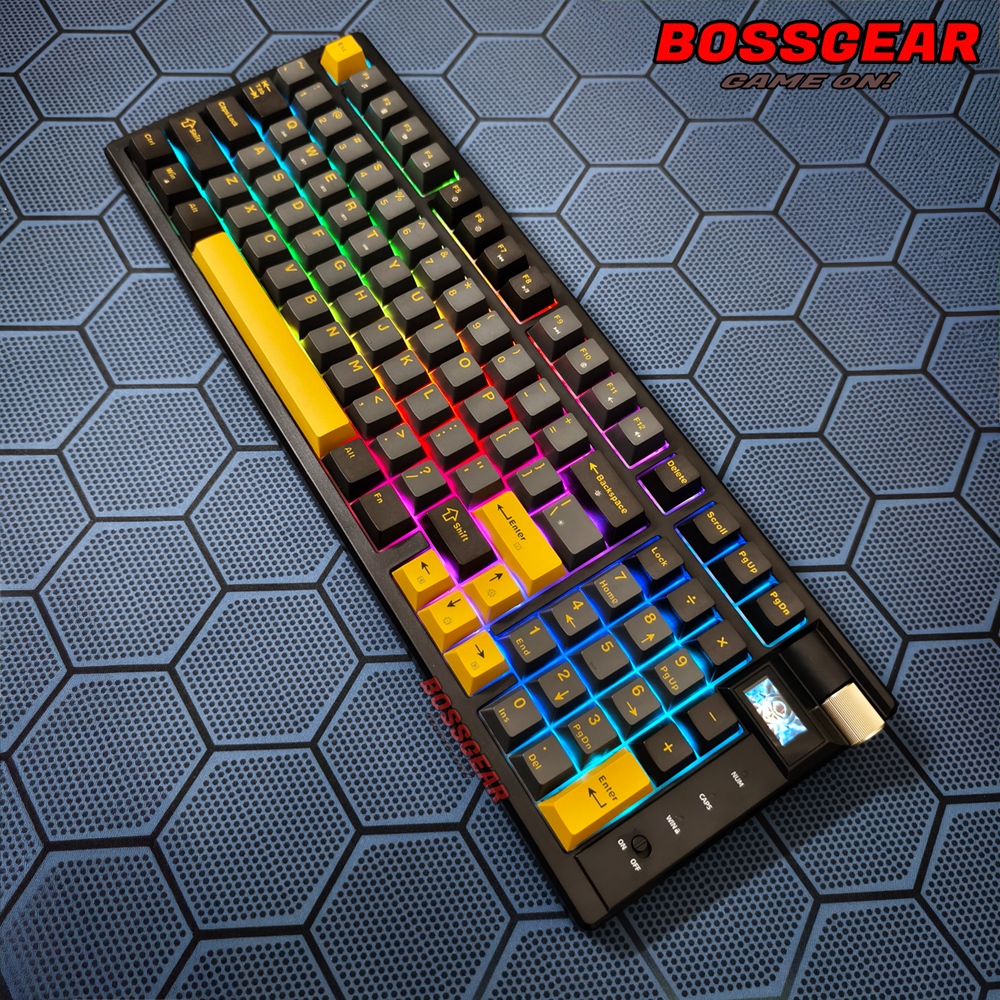 Bàn phím cơ không dây EDRA EK398 PRO V2, 3 Modes, Màn hình phụ, LED RGB ...