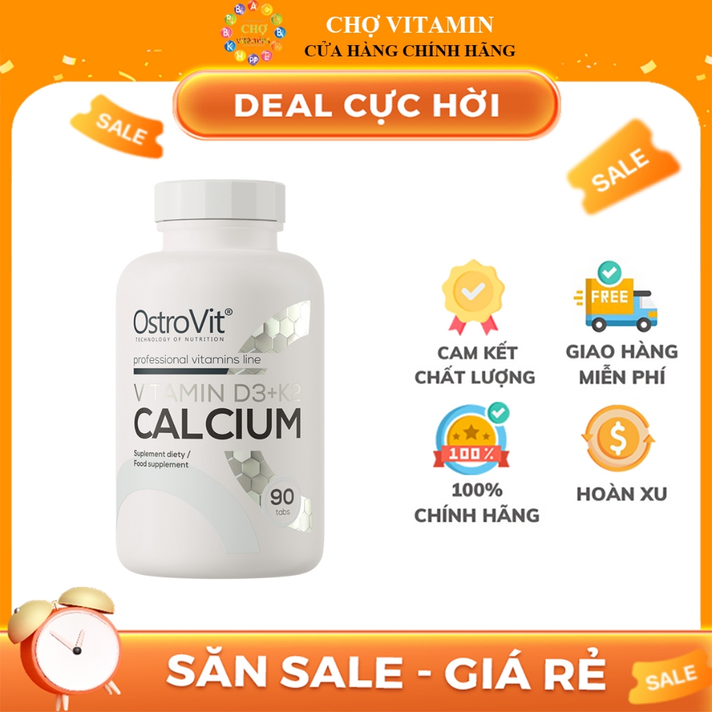 Ostrovit D3+K2 Calcium 90 Viên – Bộ Ba Hoàn Hảo Cho Xương Khớp Chắc ...