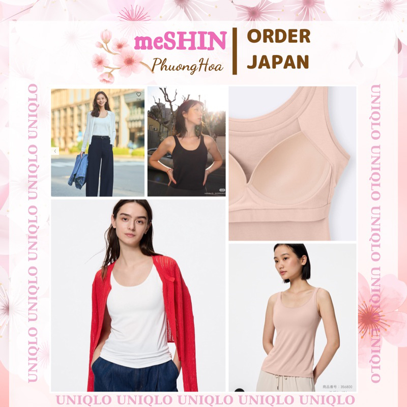 (Thun Lạnh) Áo Ba Lỗ GU Kèm Bra/ Bra Top - Nhật | Shopee Việt Nam