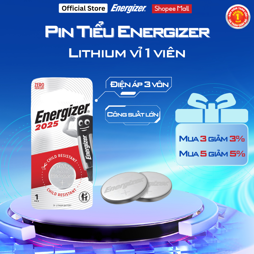PIN ENERGIZER Specialty E-CR2025, pin tiểu 3 VOLT cho điều khiển, chìa ...