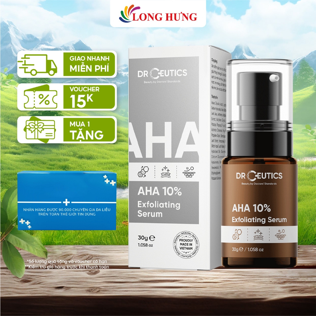 Tẩy tế bào chết DrCeutics AHA 10% Exfoliating Serum (30g) | Shopee Việt Nam