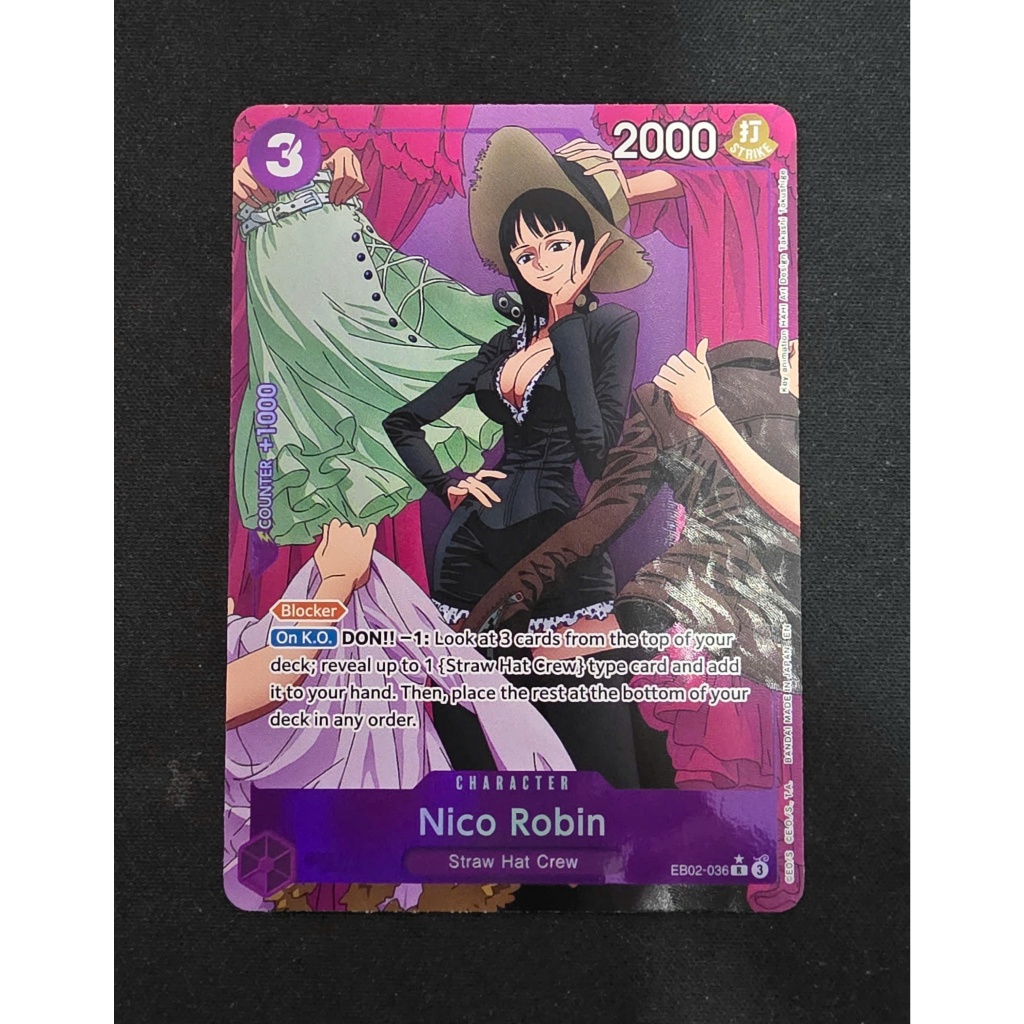 Thẻ bài One Piece chính hãng - Nico Robin Alternate Art EB02 (R Foil) | Shopee Việt Nam