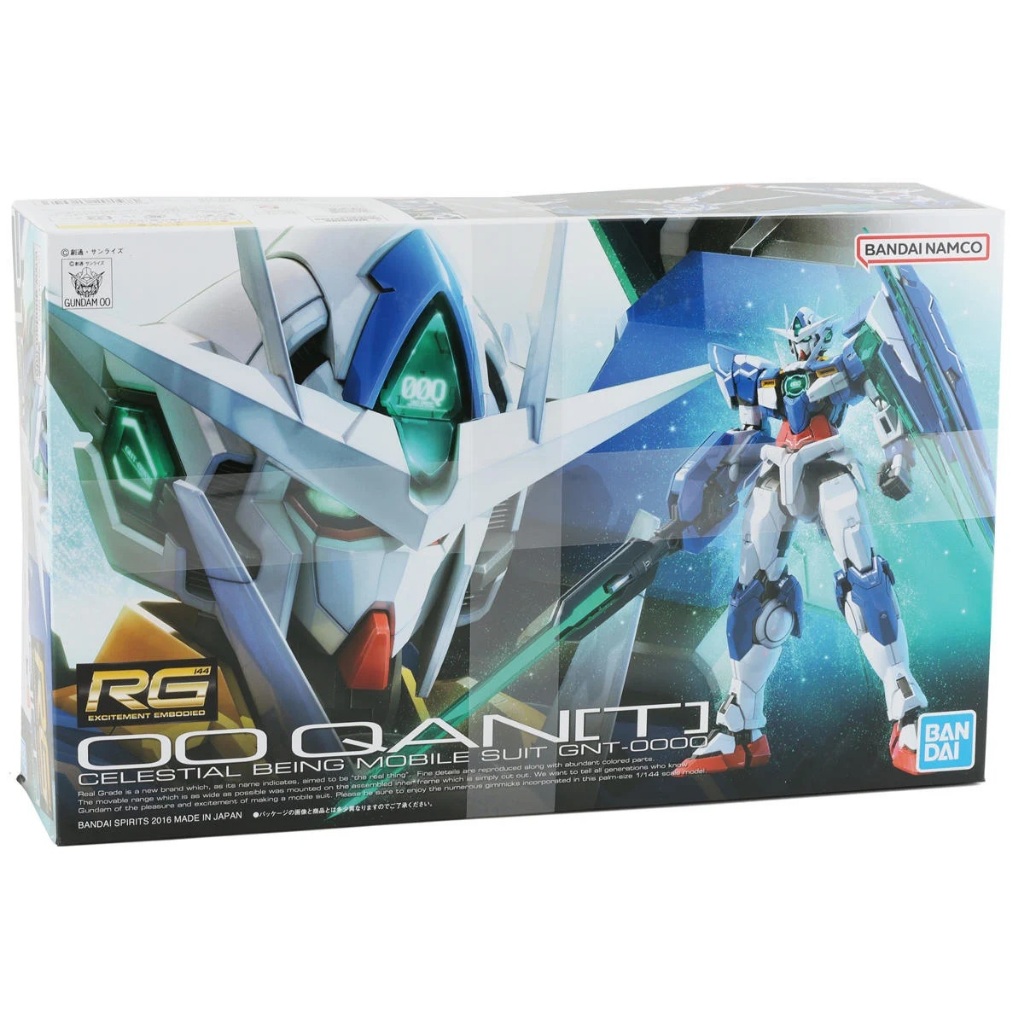 Mô Hình Gundam RG 00 QAN[T] (1/144) – Chính Hãng Bandai, Full Box - Tặng kèm móc khóa và sticker ...