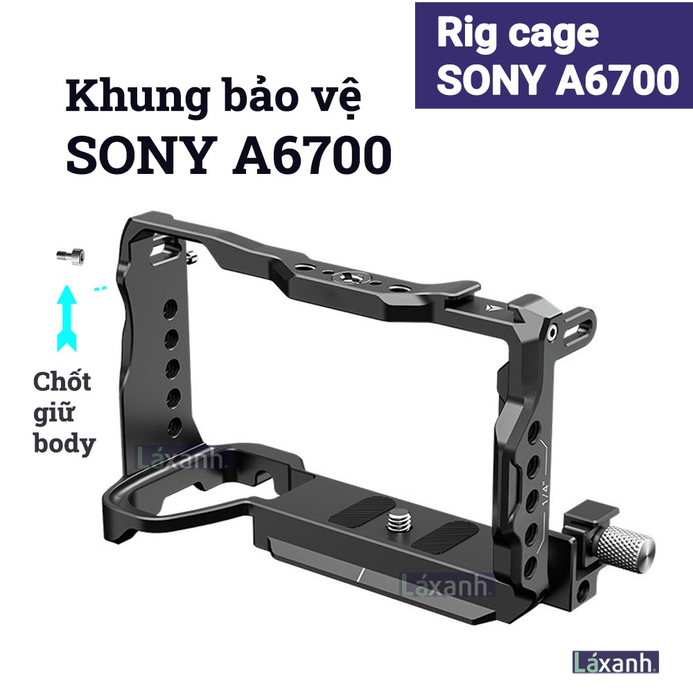 Sony A6700 Poyinco | Khung bảo vệ rig cage lồng máy ảnh quay video bảo ...