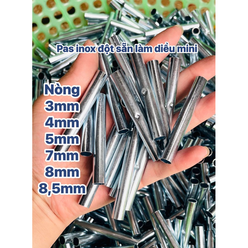 ( bát diều )Pass inox đột sẵn nòng trong 3mm-4mm-5mm-7mm-8mm-8,5mm làm ...