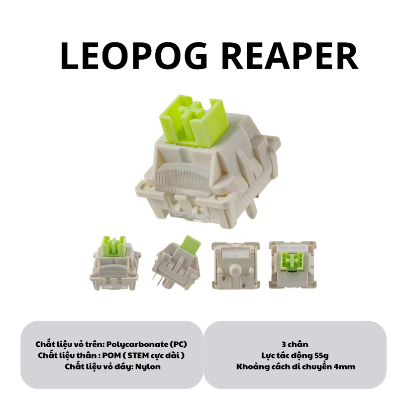 [Combo 10] Tổng hợp Switch bóc phím giá rẻ Leobog Reaper, JK980 | trục ...
