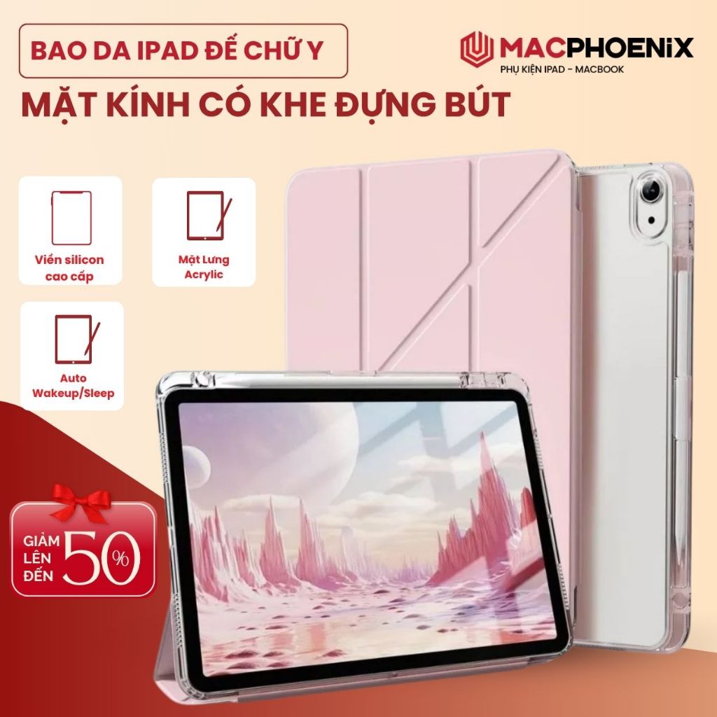 Bao Da Cho iPad Gen 11 Air 4/5/6/7 & Pro 11/13 Ốp iPad Chân Đế Chữ Y ...