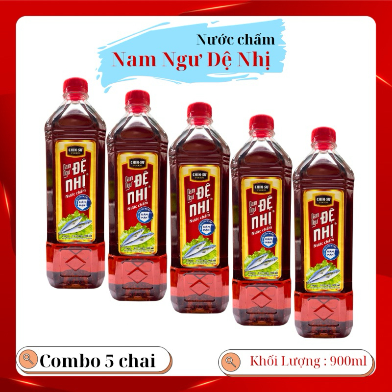 COMBO 5 Chai nước chấm Nam Ngư Đệ Nhị chai 900ml chính hãng | Shopee ...