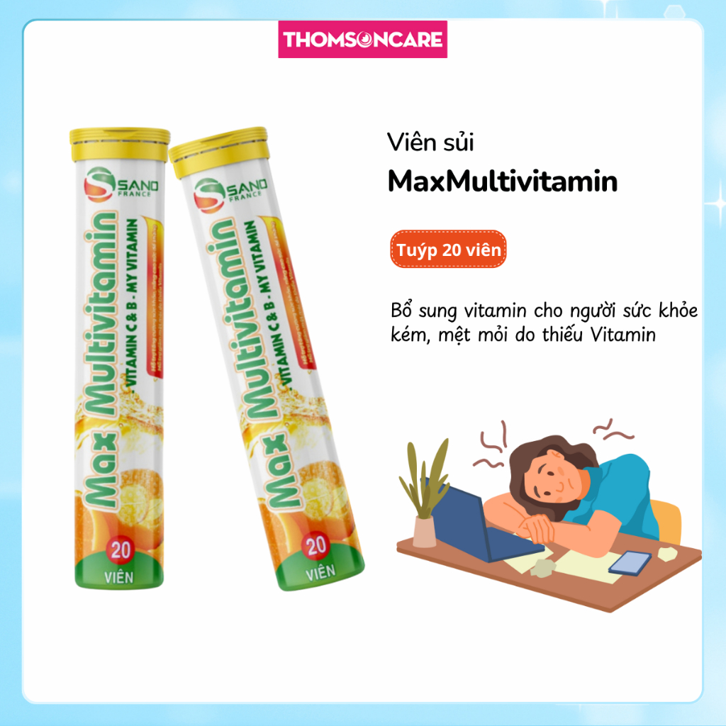 Sủi vitamin tổng hợp Max Multivitamin - bổ sung vitamin và khoáng chất ...