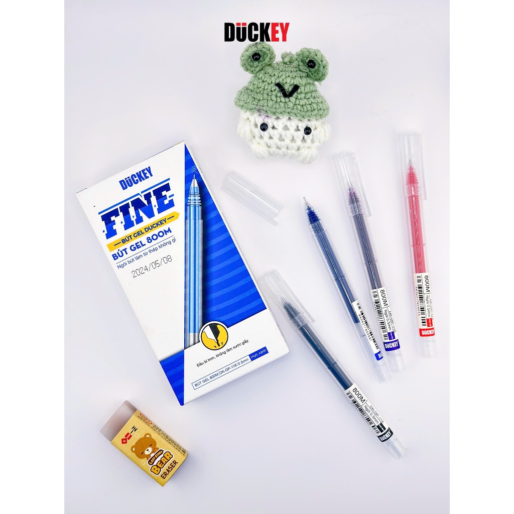 Bút Nước Văn Phòng Duckey GP-118 (0.5mm) – Hộp 12 Cây Viết Êm, Mực ...