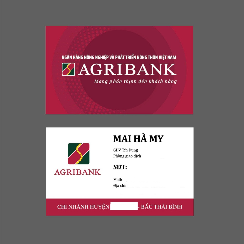 In Danh Thiếp Card Visit Ngân Hàng AgriBank Theo Yêu Cầu | Shopee Việt Nam