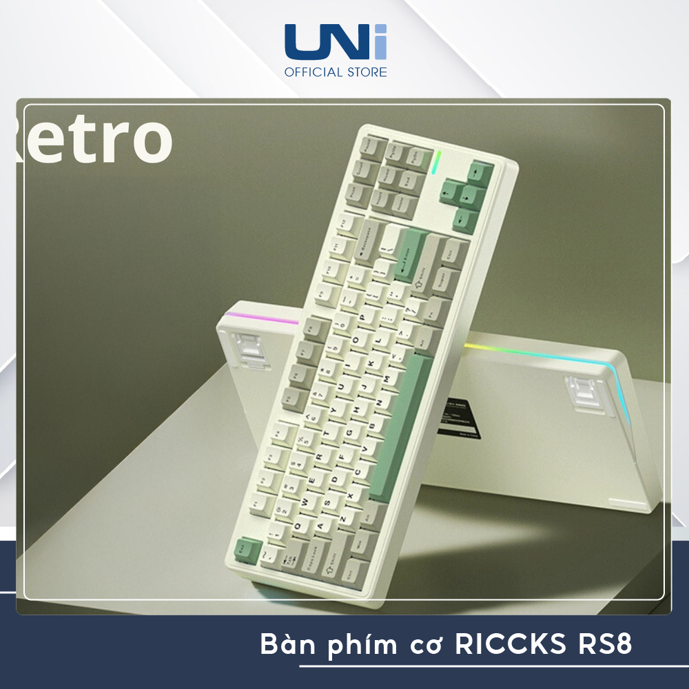 Bàn phím cơ RICCKS RS8 - Layout TKL - Case nhựa - 3 Mode - Hỗ trợ QMK/VIA - UNI OFFICAL STORE ...
