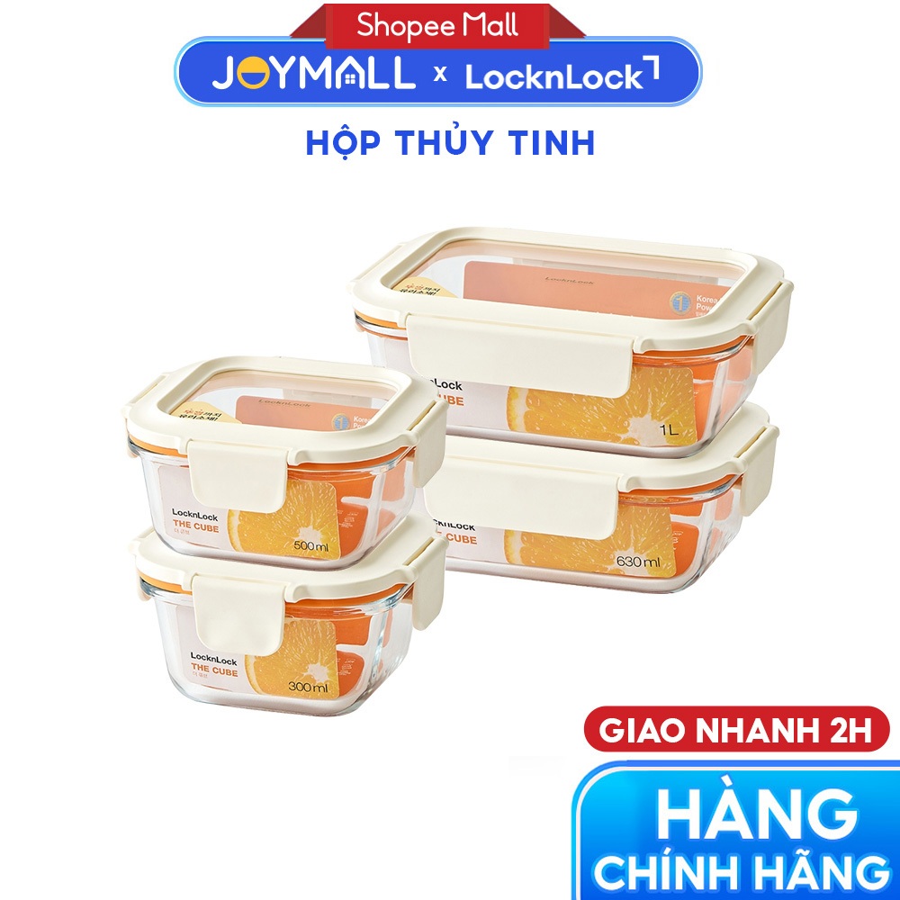 Hộp đựng thực phẩm thủy tinh LocknLock The Cube Square, Hàng chính hãng ...