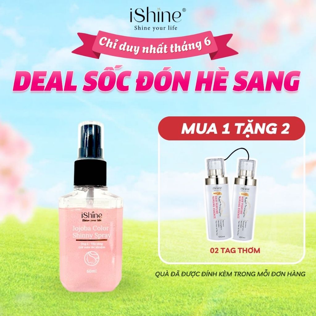Xịt Kim Tuyến Dưỡng Tóc Hương Nước Hoa iShine Jojoba Color Shinny Spray 60ml | Shopee Việt Nam