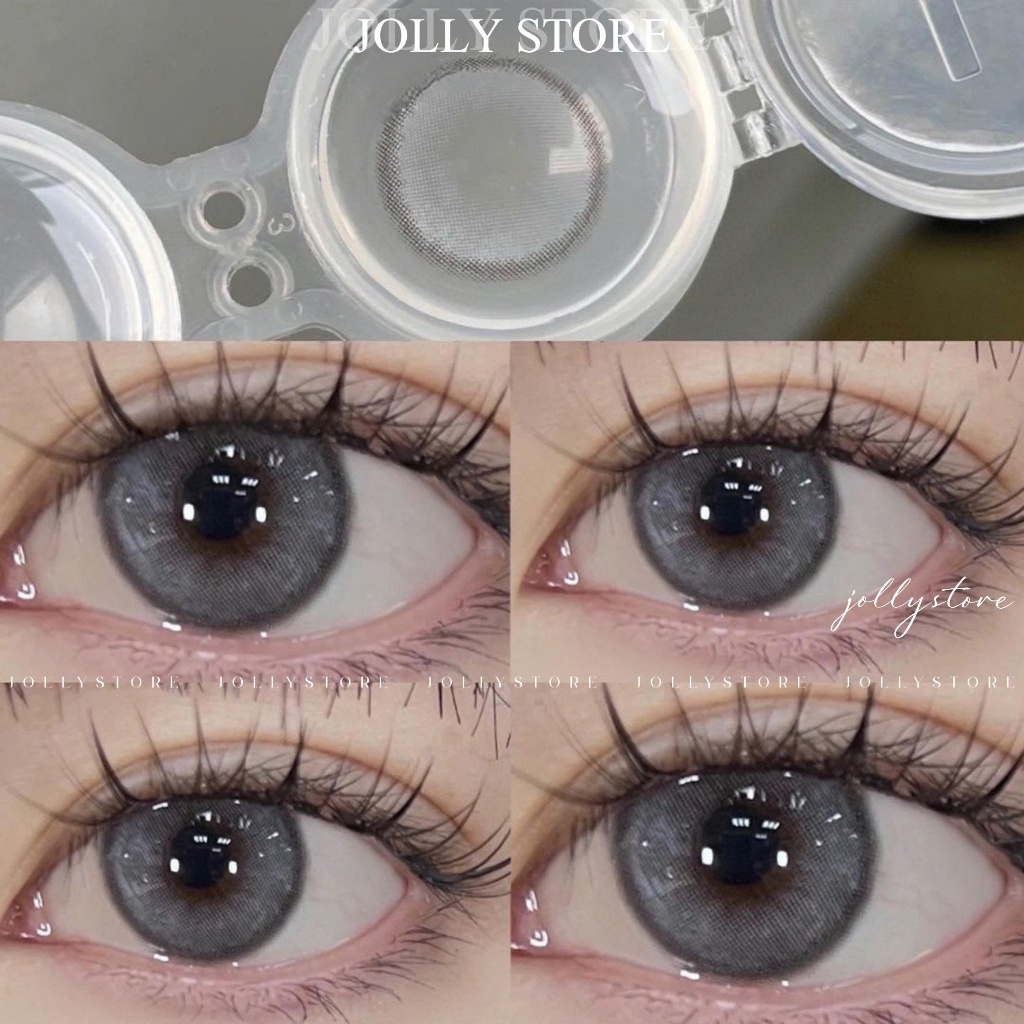 [6M] Lens Kính áp tròng 434 Gray JOLLY STORE không giãn 14.0mm LUNA ...