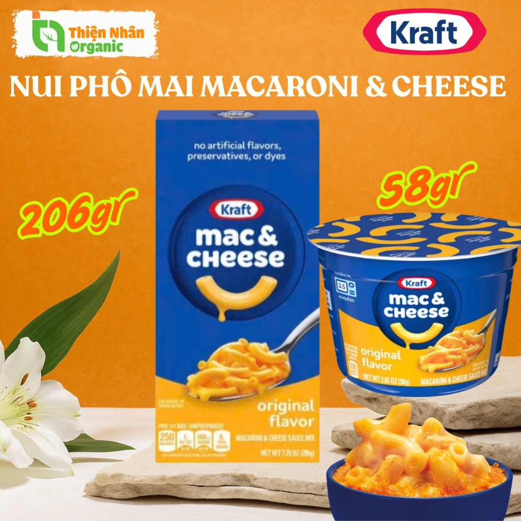 Nui Phô Mai KRAFT Macaroni & Cheese Original USA 58g 206g | Shopee Việt Nam