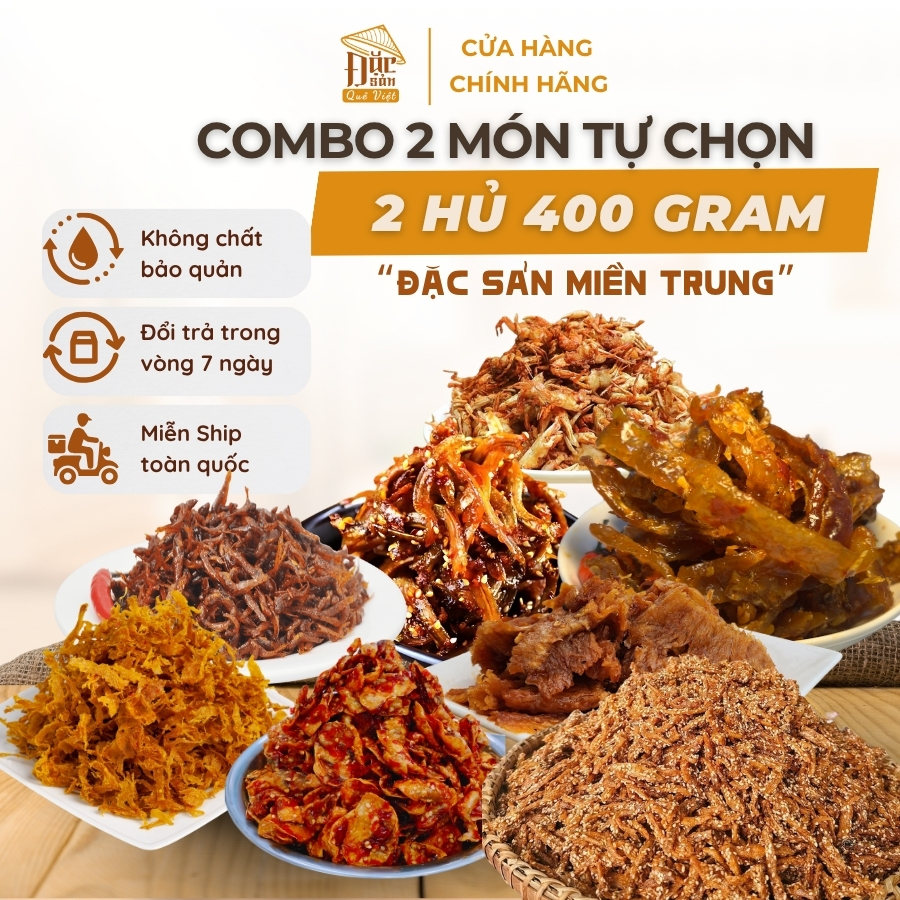 [Rẻ Hơn] Combo 2 Hộp Mực Rim + Cá Rim - 400g/2 hộp ,Đặc Sản Quê Việt ...