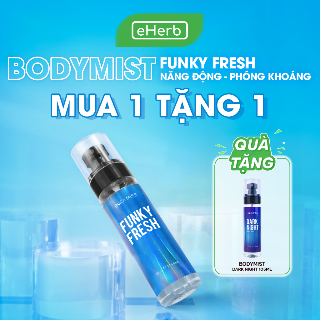 [MUA 1 TẶNG 1] Nước hoa bodymist dành cho nam FUNKY FRESH cam bergamot ...